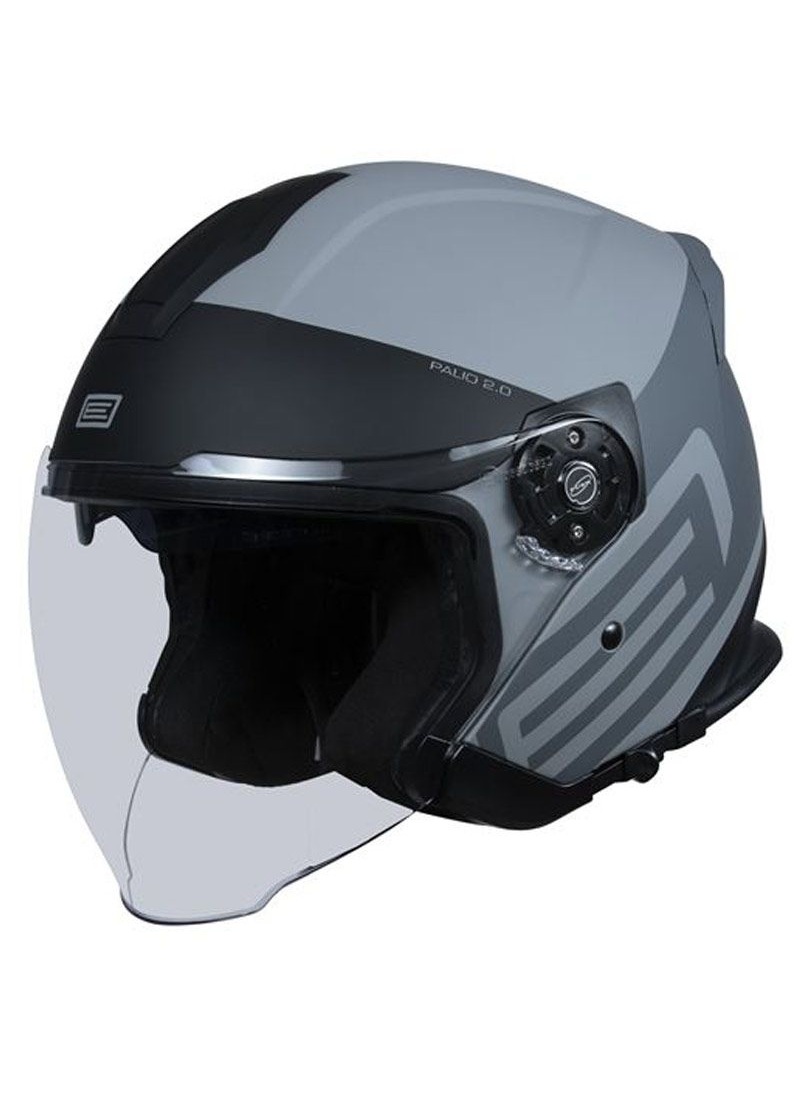 Helmet Demi-Jet Origine Palio Black Matt with sun glass for city use